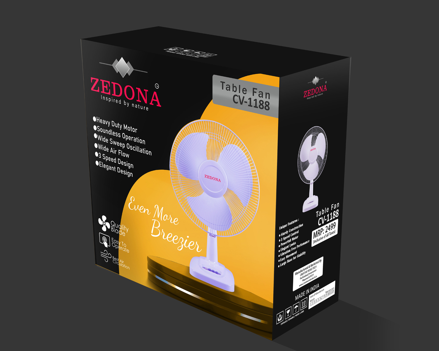 Table Fan 16" (2 year warranty) - An initiative of zedona International ...